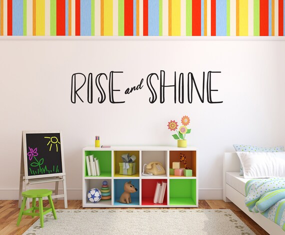 Vinyl Wall Art Decal rise and Shine - Etsy