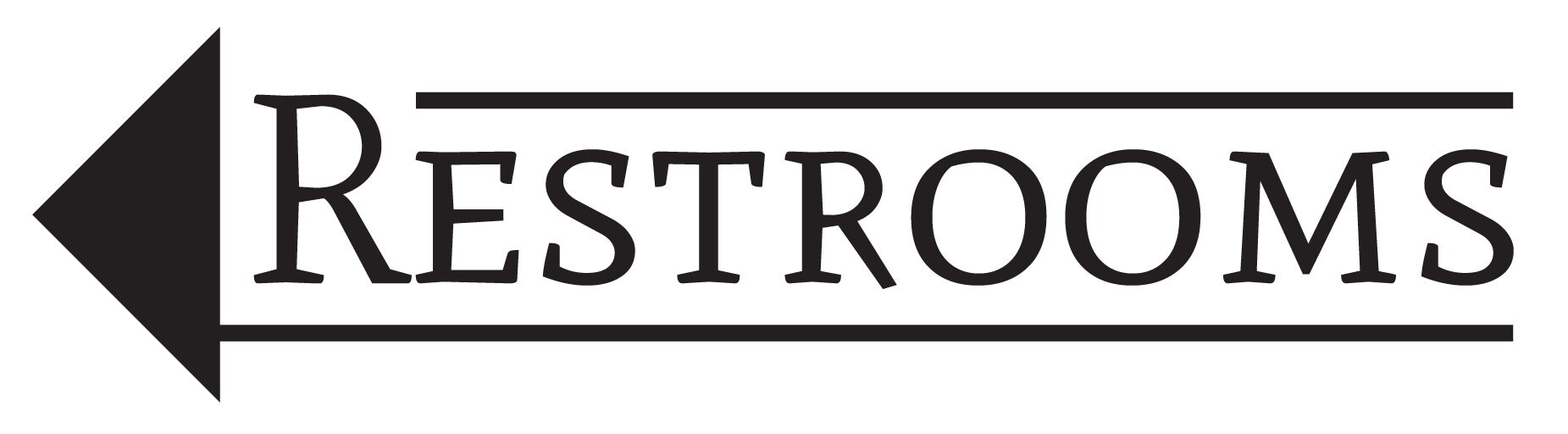 Vinyl Sign Decal restrooms Restroom Sign | Etsy