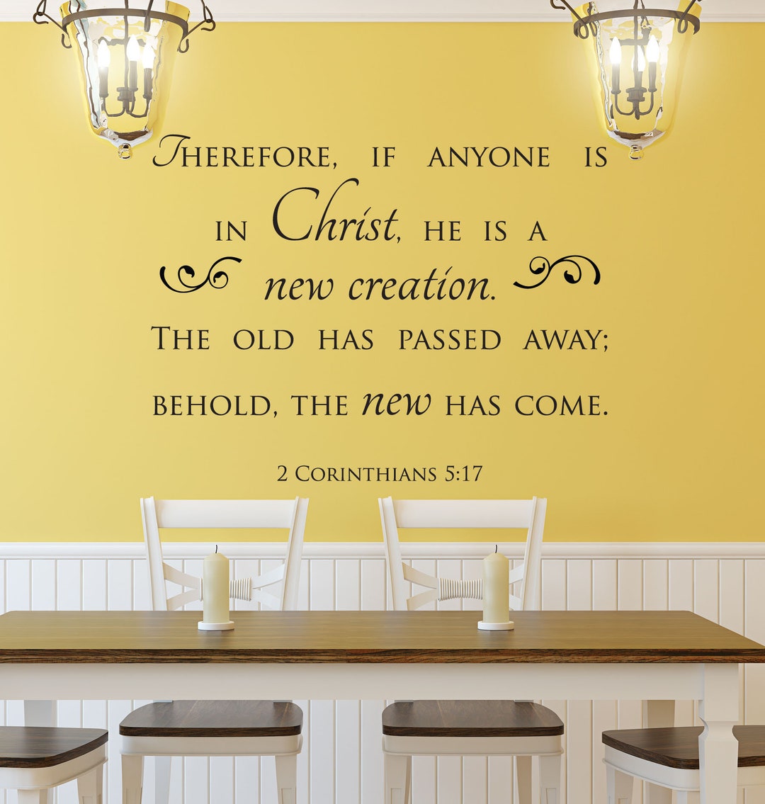 Vinyl Wall Decal | 2 Corinthians 5:17 | "if Anyone is in Christ, He is ...