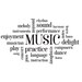Vinyl Wall Art Decal MUSIC Word Cloud Classroom Music Room Conservatory ...