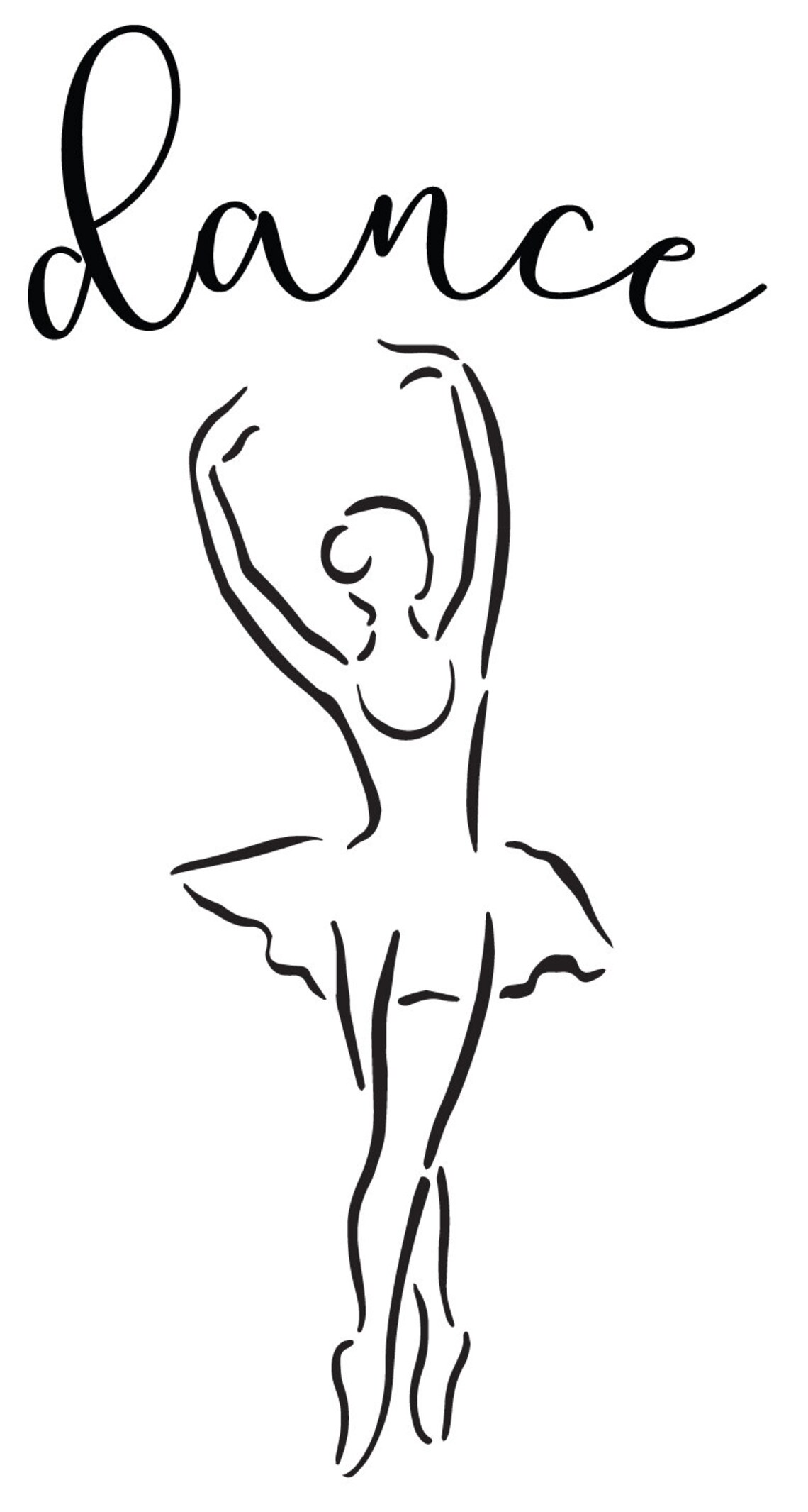 Vinyl Wall Art Decal | "dance" | Dance Studio Decor ~ Ballet ...