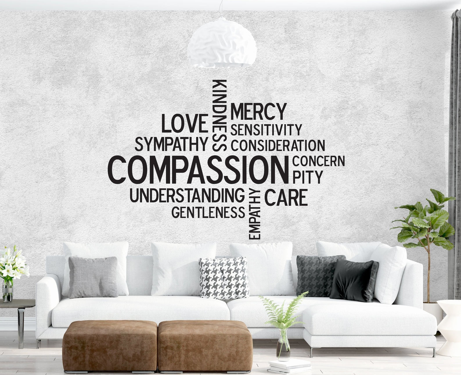 Vinyl Wall Art Decal Compassion Word Cluster Church Sign - Etsy