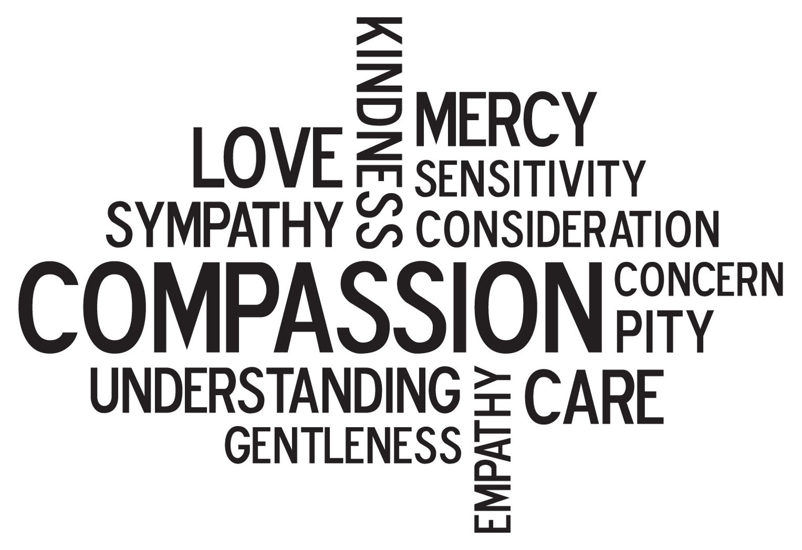 Vinyl Wall Art Decal Compassion Word Cluster Church Sign | Etsy