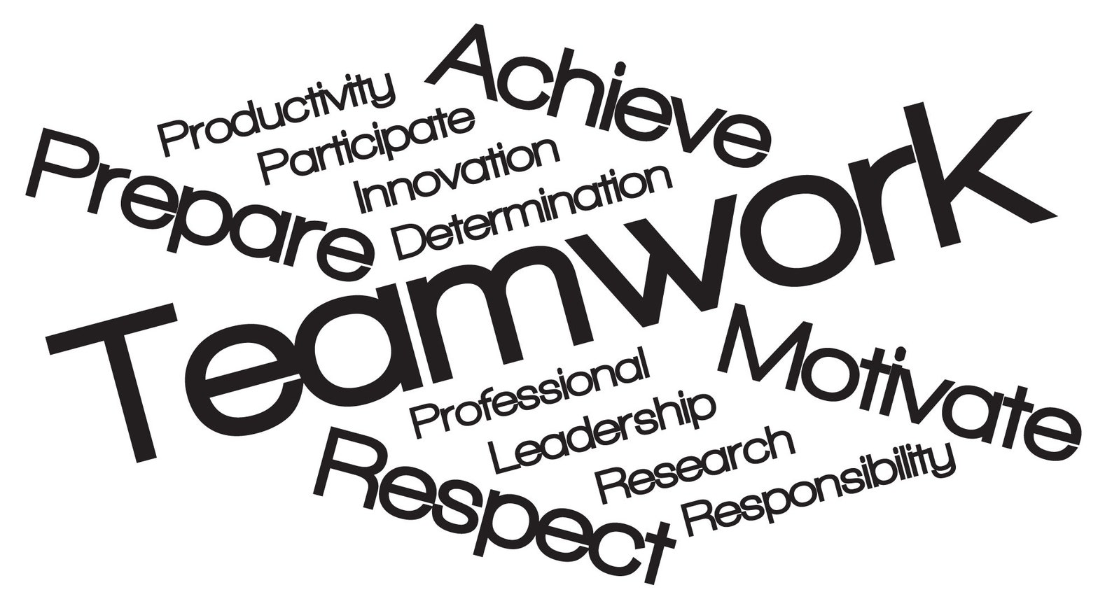 Vinyl Wall Art Decal| Teamwork |workplace Word Cluster Cloud Business ...