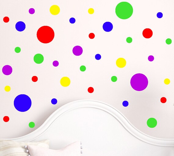 Vinyl Wall Art Decal Set of 20 Polka Dots Create Your Own | Etsy