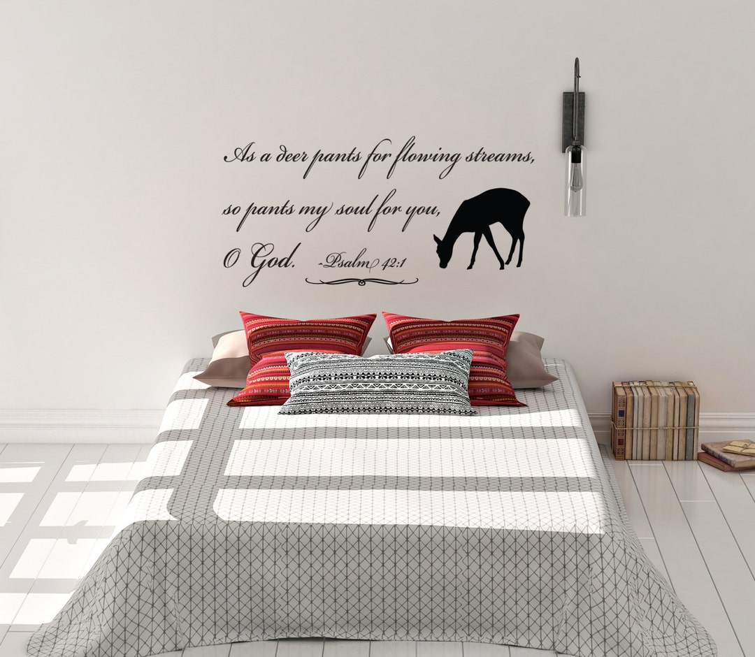 Vinyl Wall Decal as a Deer...psalm 42:1 - Etsy
