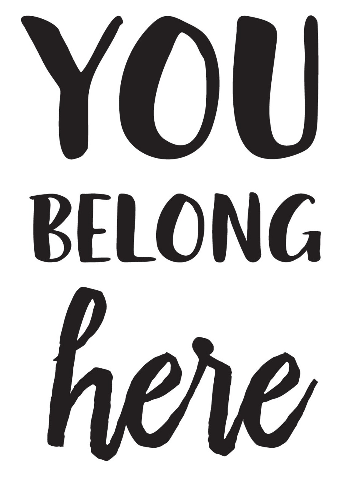 Vinyl Wall Art Decal | "you Belong Here" | Classroom ~ Children ~ Kids ...