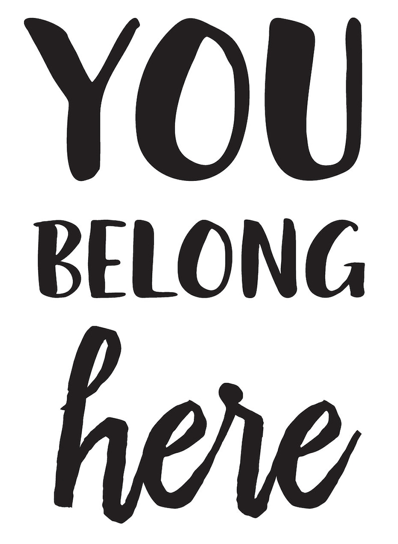 Vinyl Wall Art Decal You belong here Classroom | Etsy