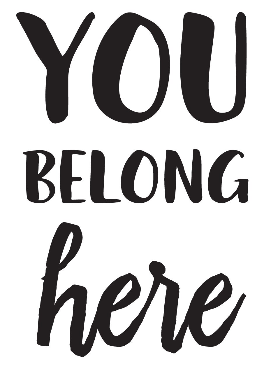 Vinyl Wall Art Decal you Belong Here Classroom - Etsy
