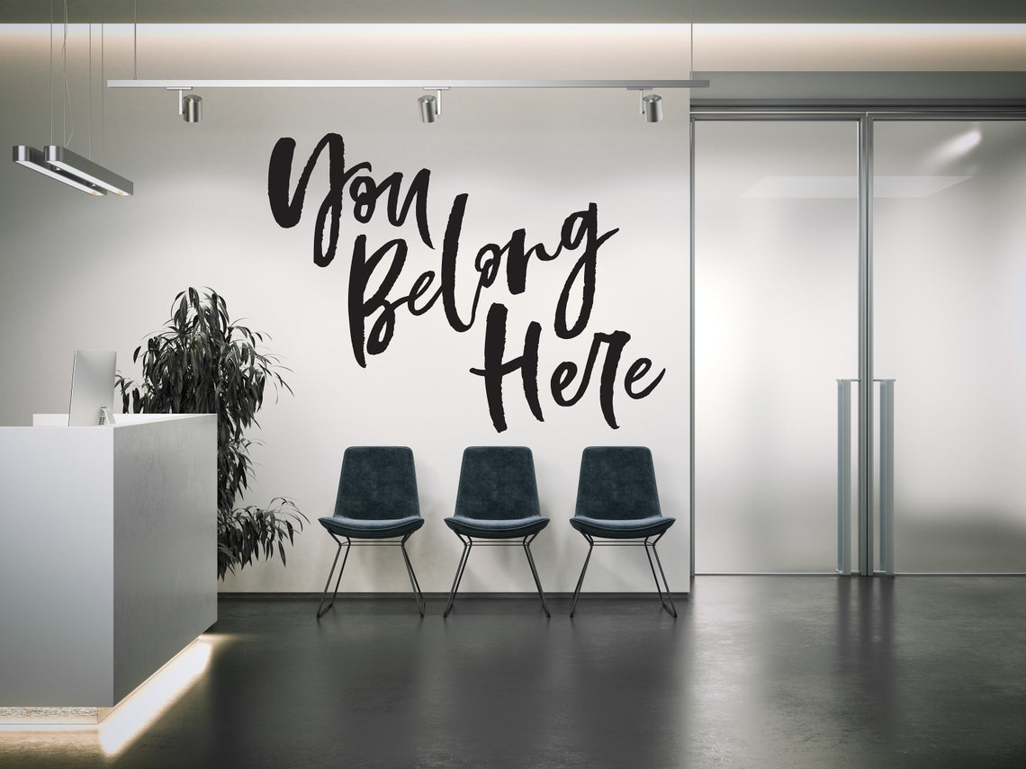 Vinyl Wall Art Decal you Belong Here Classroom - Etsy