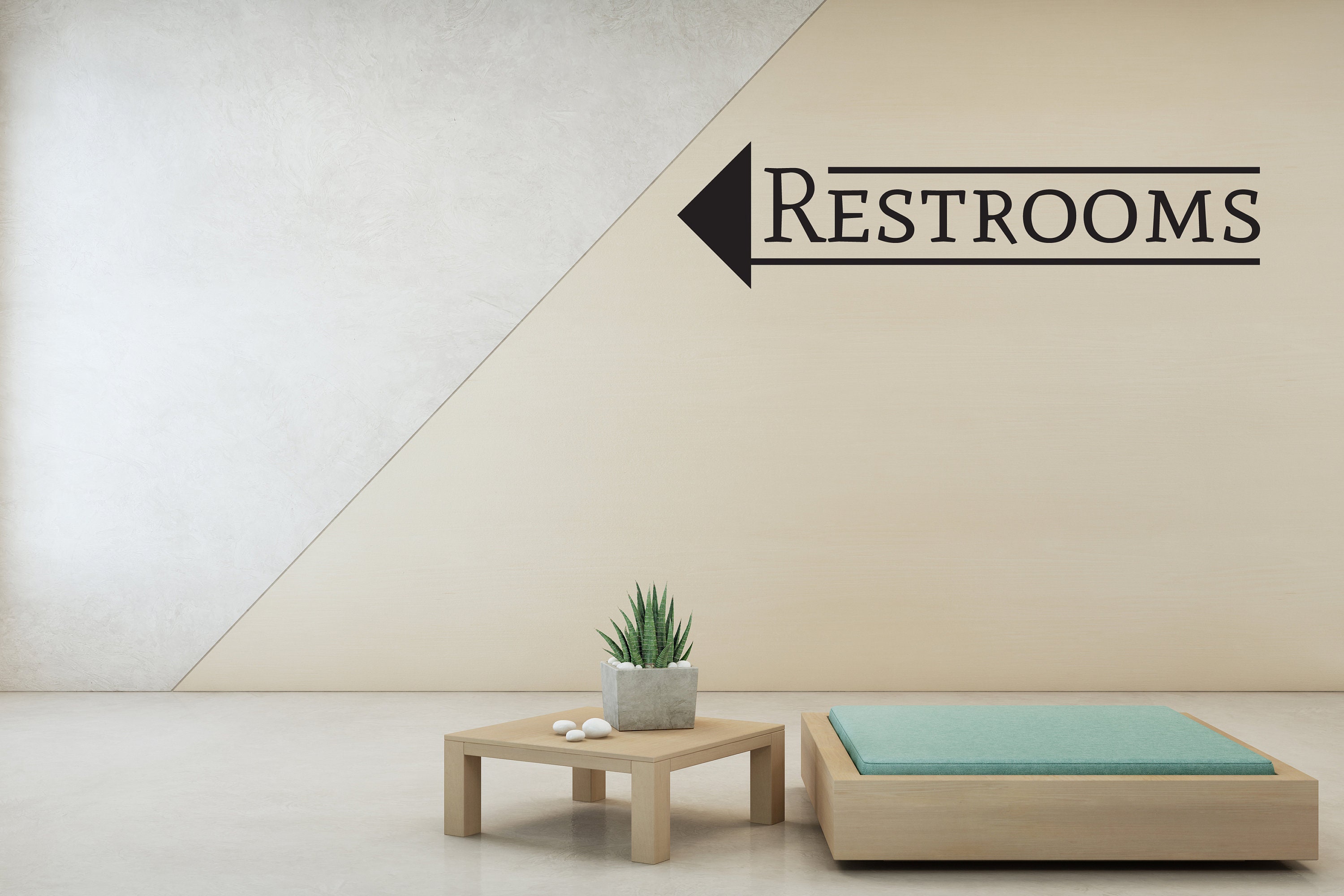 Vinyl Sign Decal restrooms Restroom Sign | Etsy