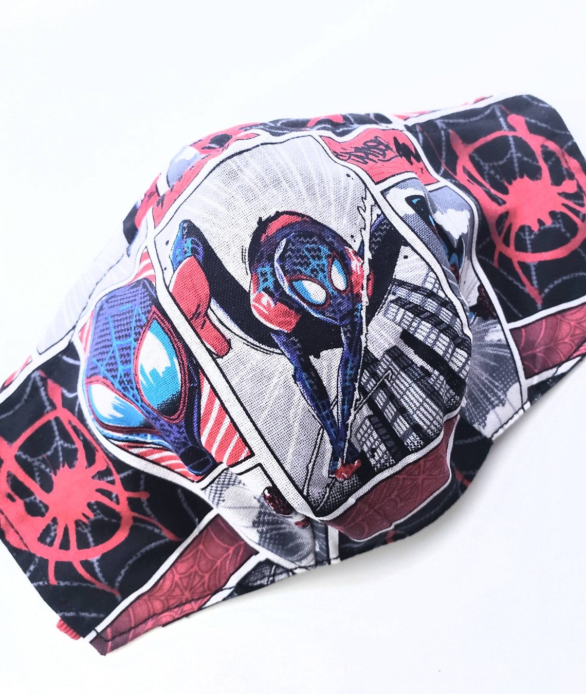Spiderman Spiderverse Miles Morales Avengers Cotton Face Mask | Etsy