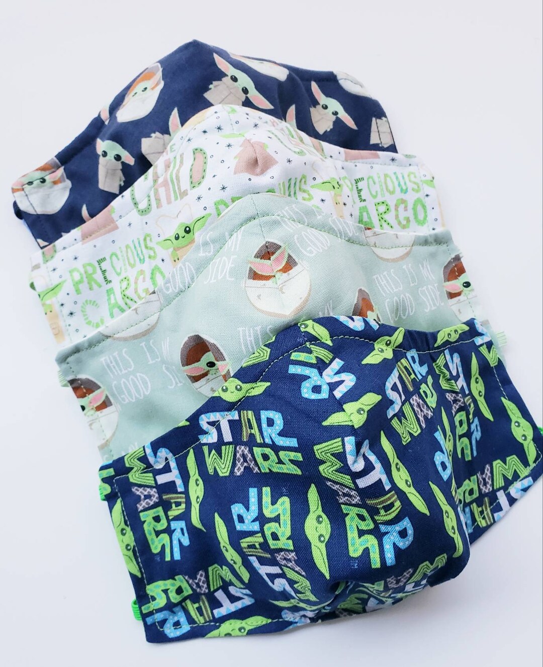 Star Wars Baby Yoda Grogu the Child Mask the Mandalorian Mask 3 Layer ...