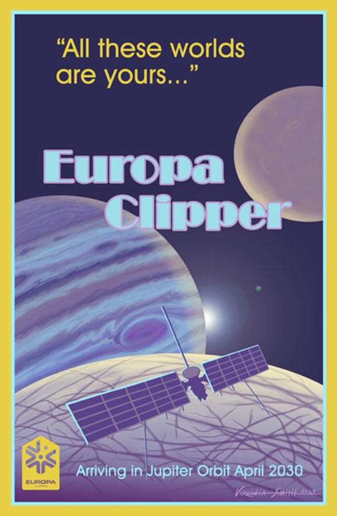 Europa Clipper Poster - Giclee Art Print 11 X 17 - NASA Space Jupiter ...