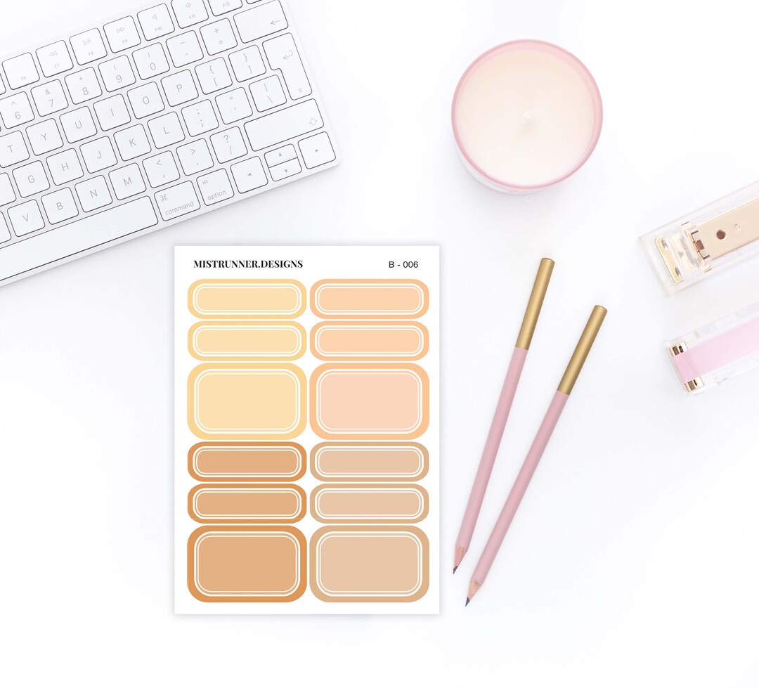 Yellow Fall Pastel Half and Quarter Box Functional Planner - Etsy