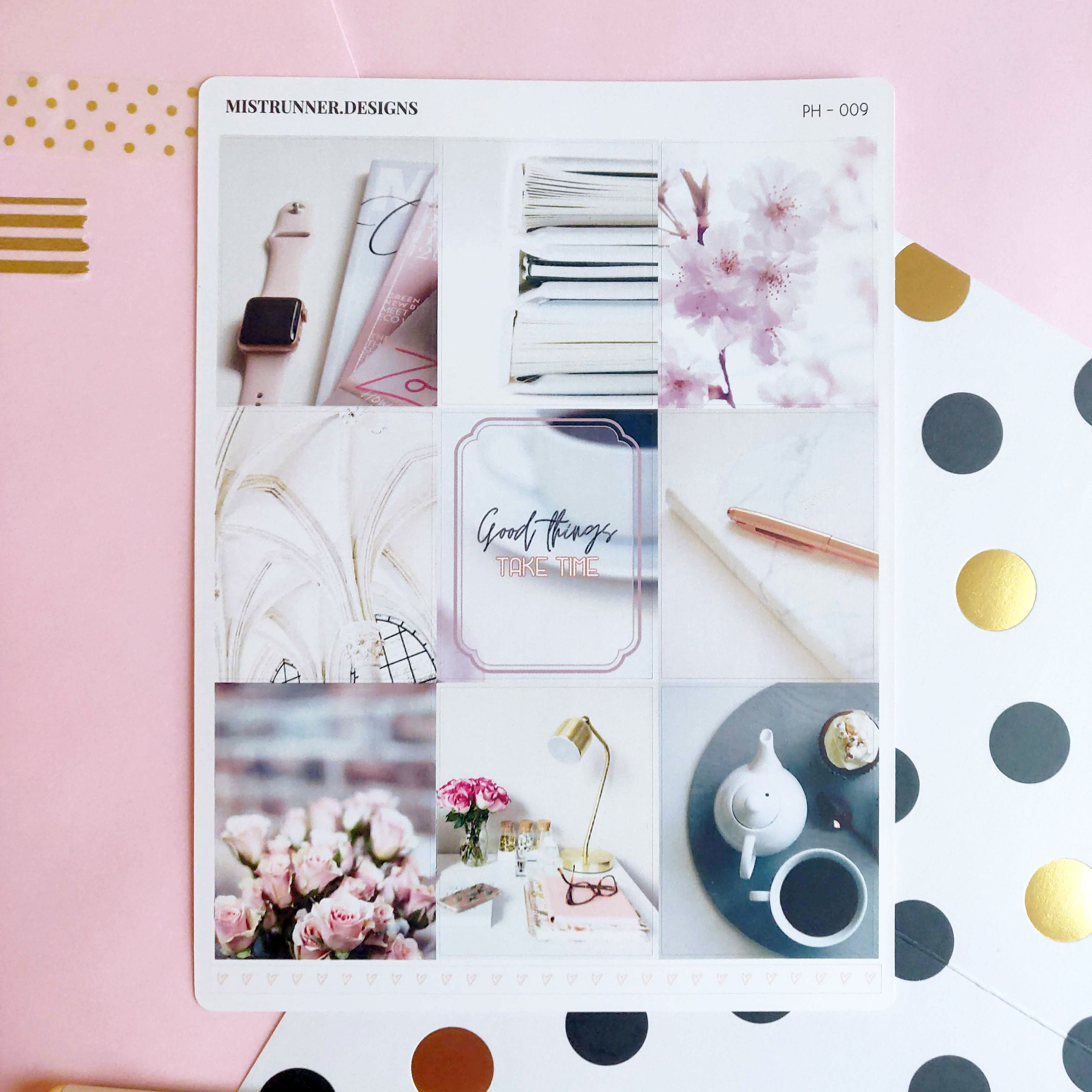 Pink Floral Photo Weekly Planner Sticker Kit - Etsy