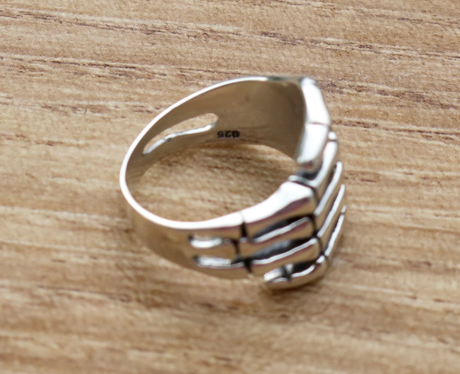 Vintage 925 Sterling Silver Skeleton Hand Ring - Etsy