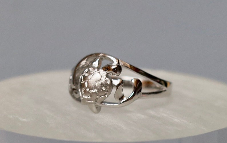SALE Vintage 925 Sterling Silver Turtle Ring - Etsy
