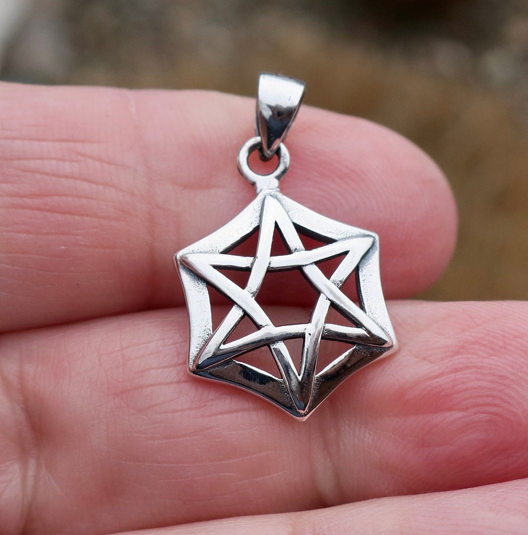 925 Sterling Silver Pentagram Pendant - Etsy