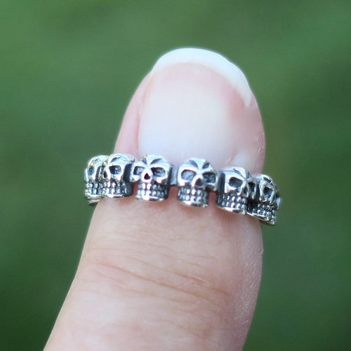 925 Sterling Silver Gothic Skull Ring Sizes 6-13 - Etsy