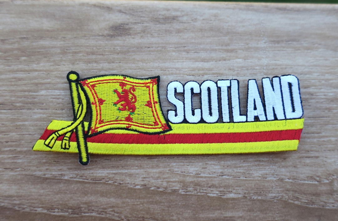 Vintage Iron on Embroidered Scotland Flag Patch - Etsy