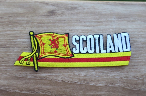 Vintage Iron on Embroidered Scotland Flag Patch | Etsy