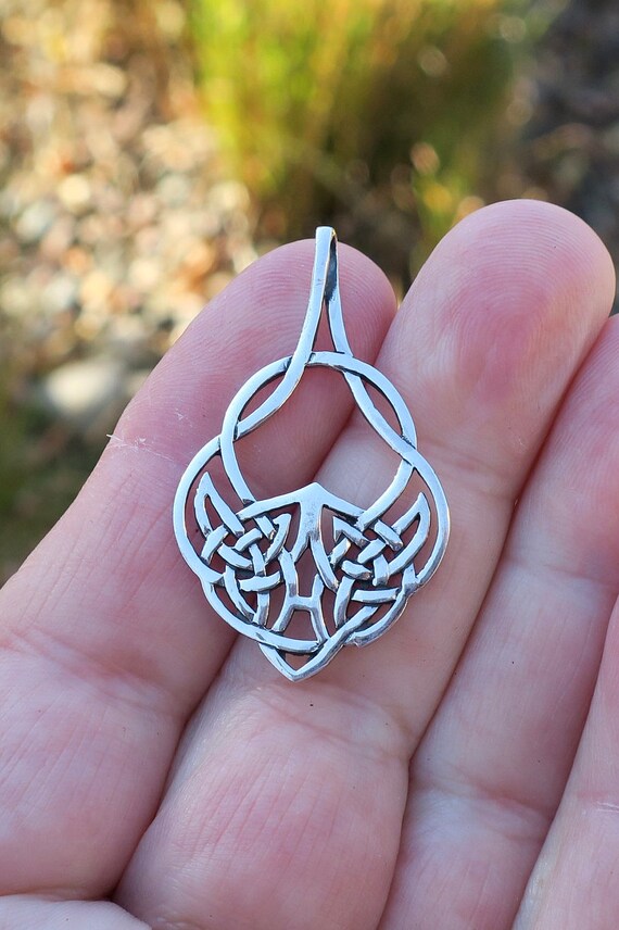 Lovely 925 Sterling Silver Celtic Pendant | Etsy