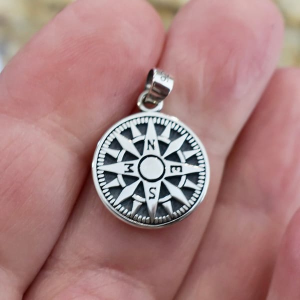Compass Pendant - Etsy