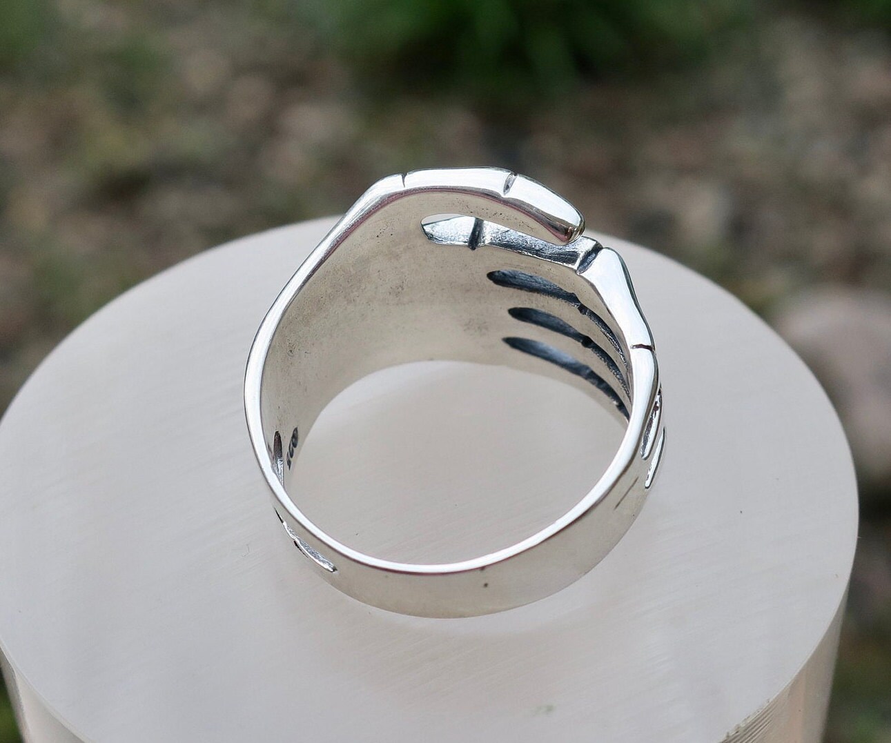 Vintage 925 Sterling Silver Skeleton Hand Ring | Etsy