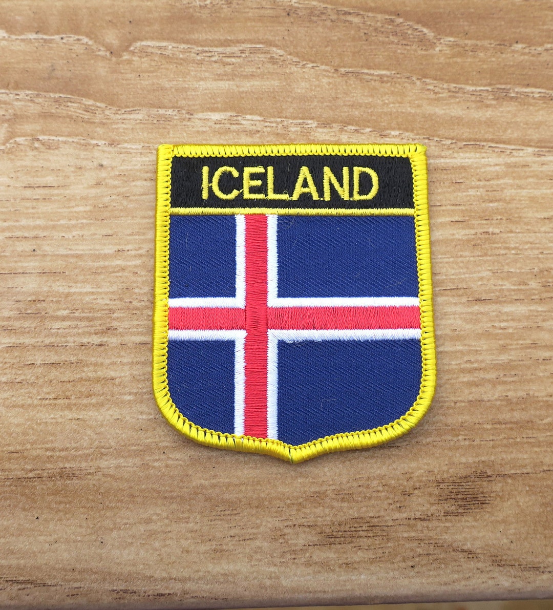 Embroidered Iceland Iron on Shield Patch - Etsy