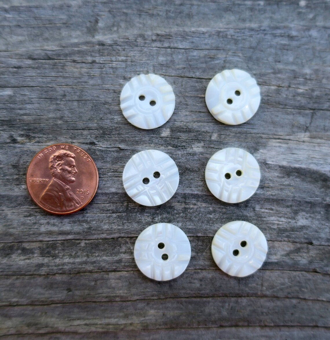Set of 6 Vintage Carved Natural Shell Buttons - Etsy
