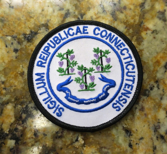 Embroidered Connecticut State Seal Iron on Patch - Etsy