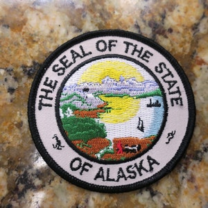 Embroidered Alaska State Seal Iron on Patch - Etsy