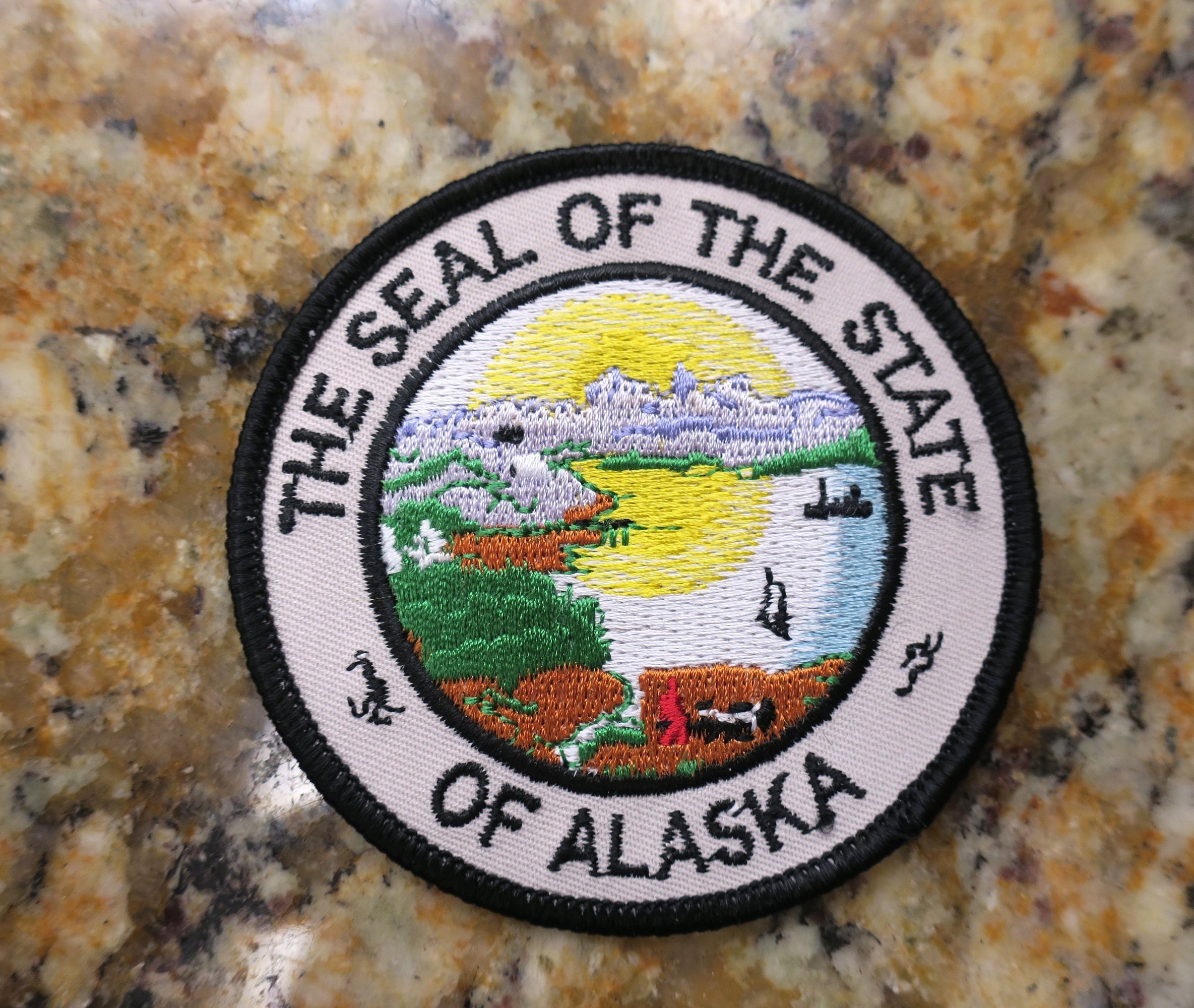 Embroidered Alaska State Seal Iron On Patch | Etsy