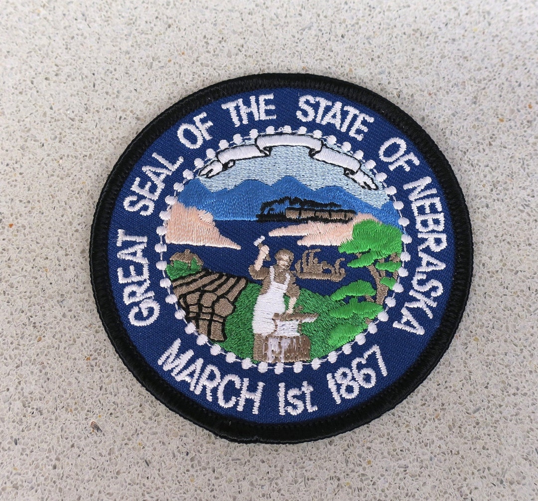 Embroidered Nebraska State Seal Iron on Patch - Etsy