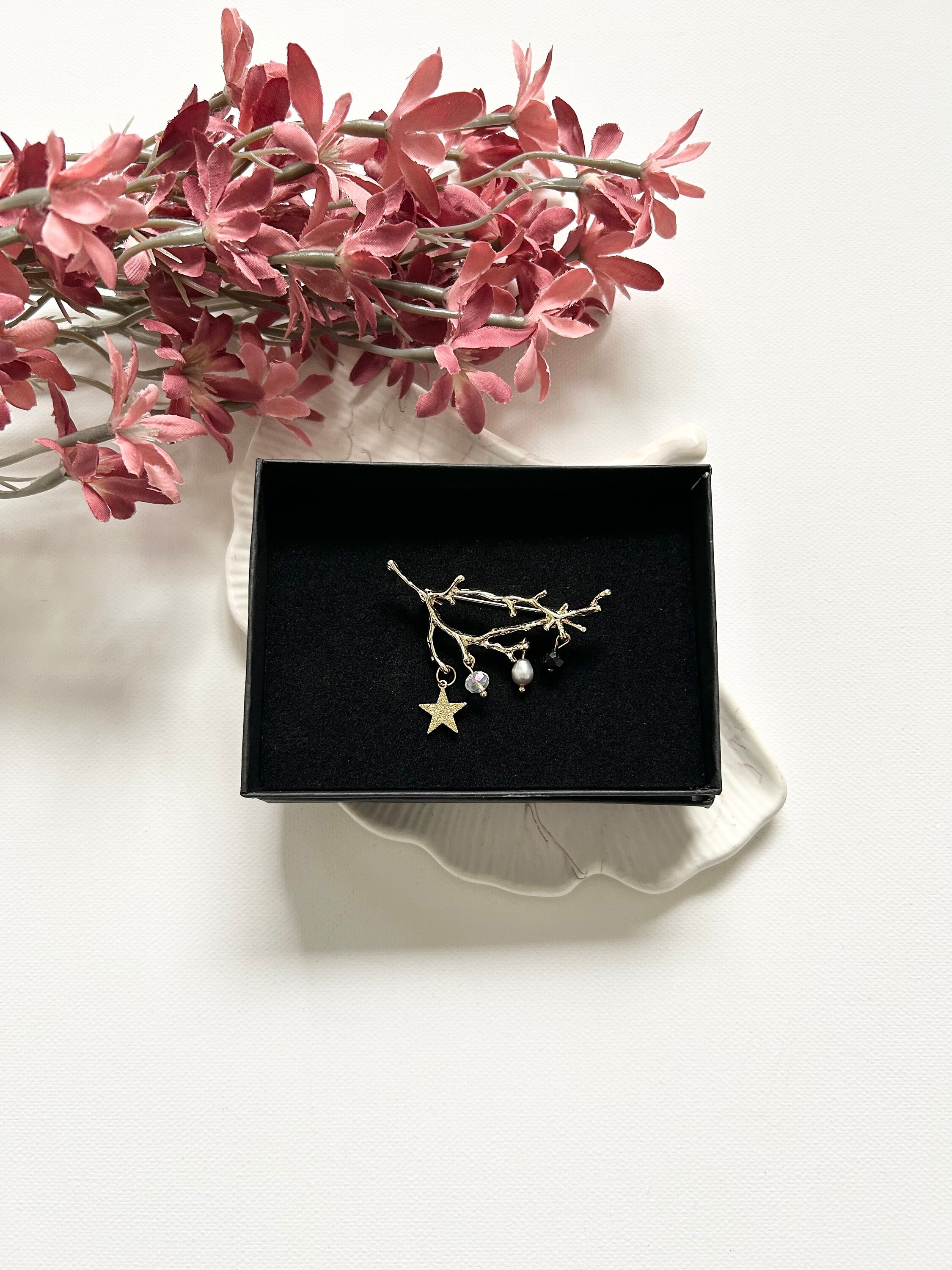 Golden Branch Brooch, Gold Coral Branch Brooch, Golden Brooch, Branch ...