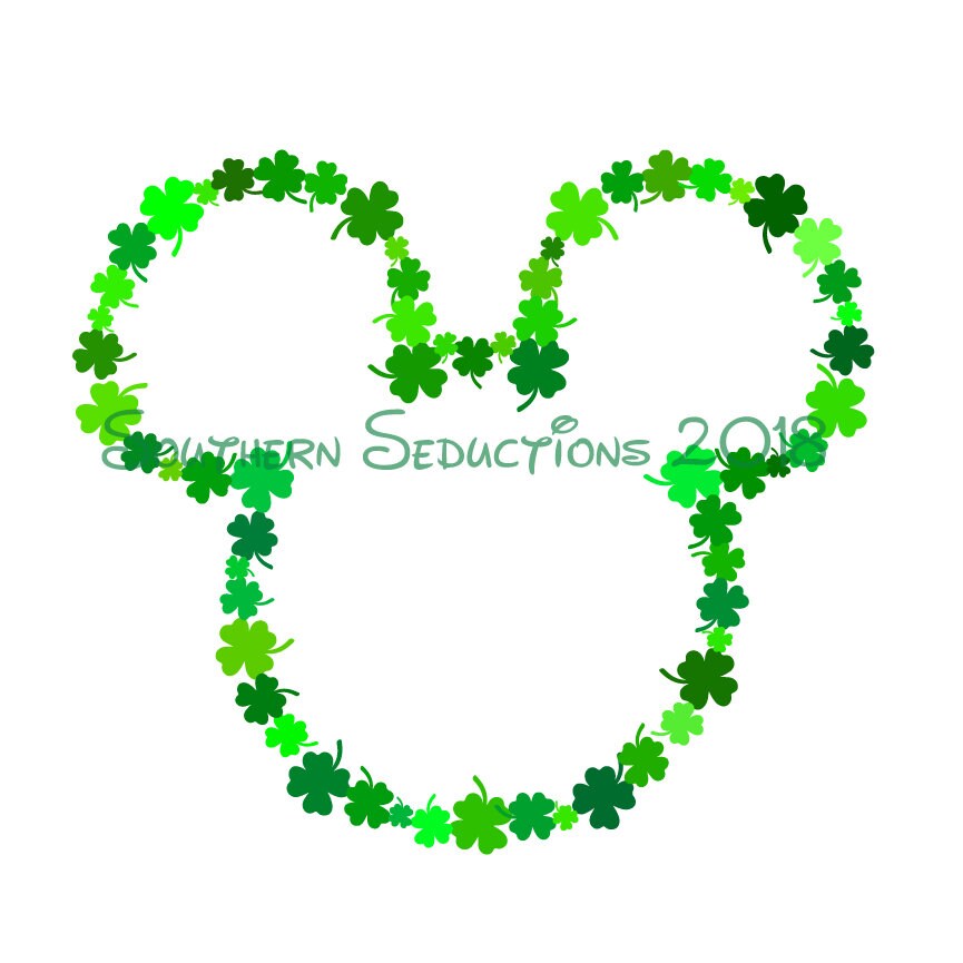 St. Patrick's Day Clover Mouse SVG PDF PNG - Etsy