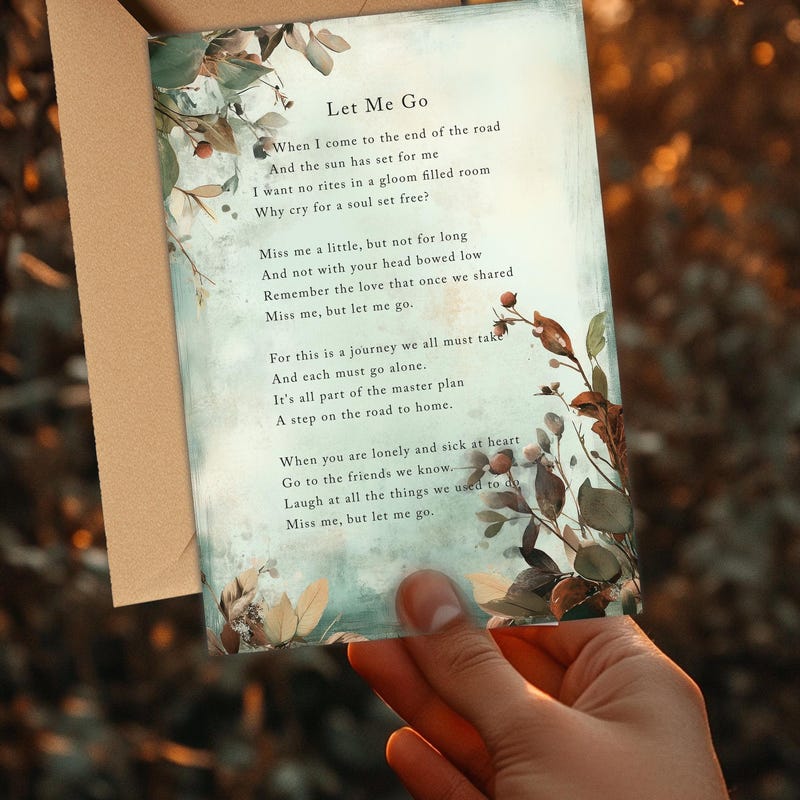 Remember Me Poem - Etsy