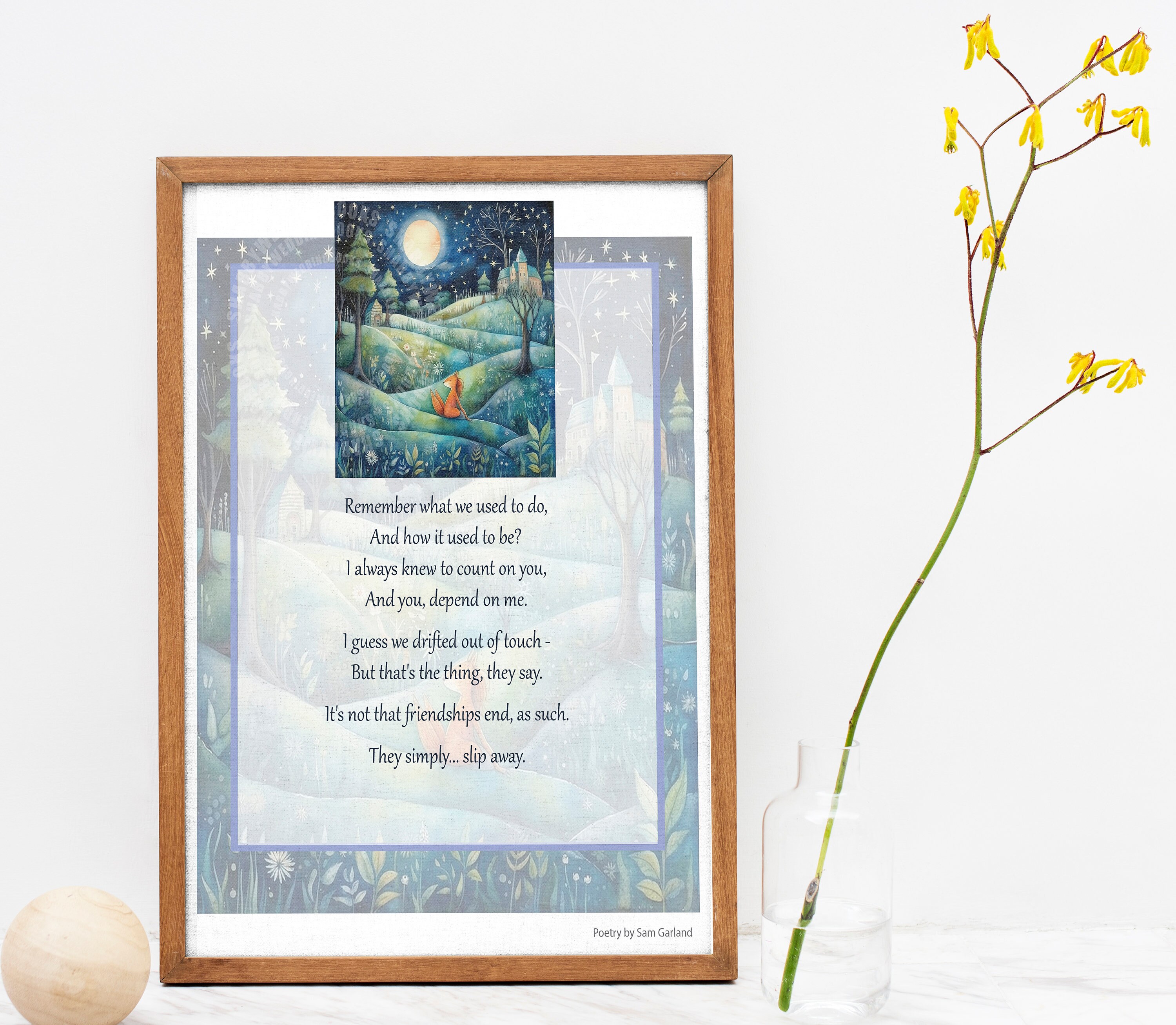 Friendship Poem, Digital Download Wall Art, PDF, 11 X 8.50 Loss of a ...