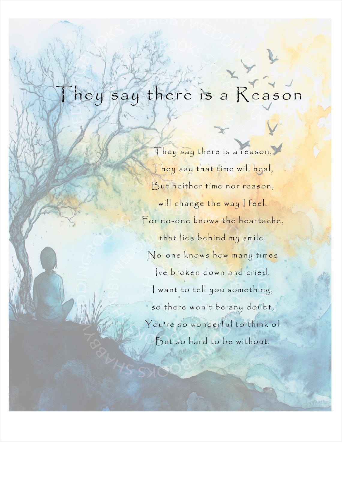 They Say There is a Reason, Poem by Unknown, Digital Download ...