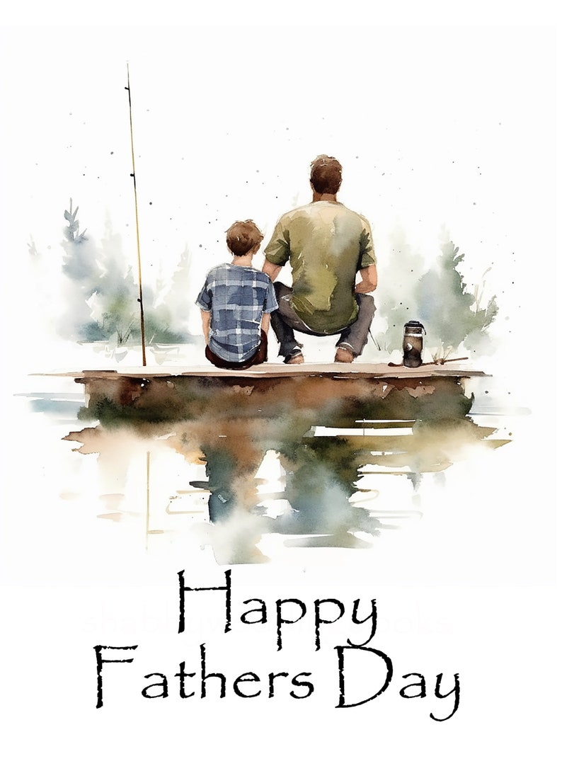 Printable Fathers Day Card, Gone Fishing, Digital Download, Funny ...