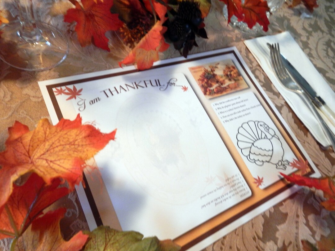 Thanksgiving Place-mat, Table Mat. Digital Download Turkey Joke Time ...