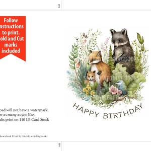 Printable Kids Birthday Card, Digital Download, Childs Greeting Card ...