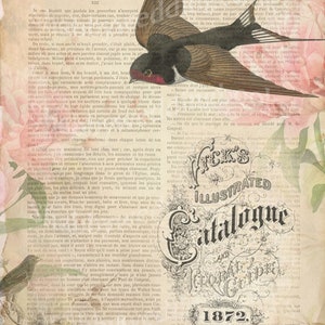 6 Scrapbooking Sheets for Journals, Craft Projects, Birds & Bees Paper ...