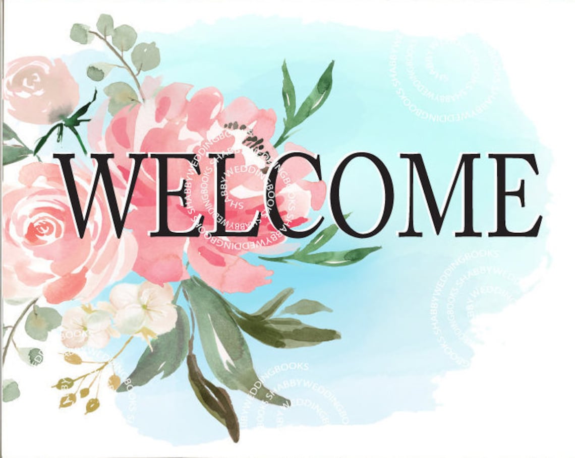 Welcome Inspirational Watercolor Art Instant Digital Download - Etsy