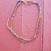 Multicolor Beaded Shorter Stretch Necklace Doubled up With Floating ...