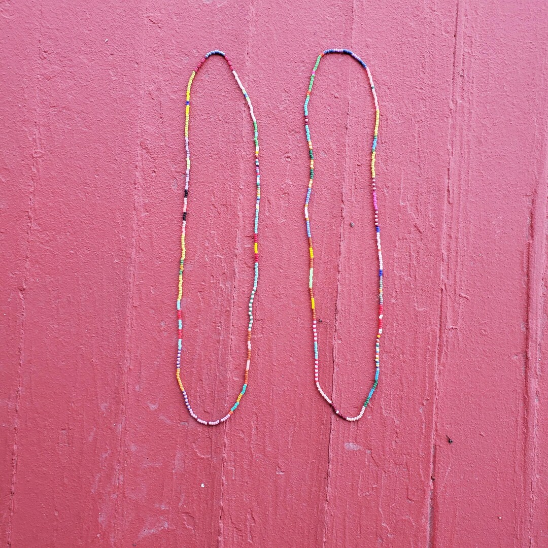 New Item! Single Strand Tiny Seed Bead 24" Long Single Strand Necklace ...