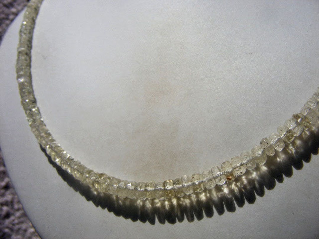 LIBYAN DESERT GLASS Necklace,faceted 6-7mm Rondells, Libyan Gold ...