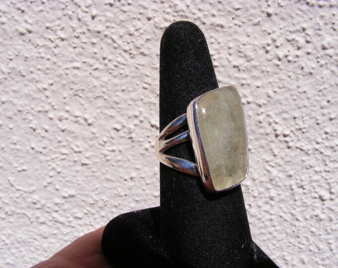 Libyan Desert Glass Ring, AA Quality Polished Cabachon, Gold Tektite ...