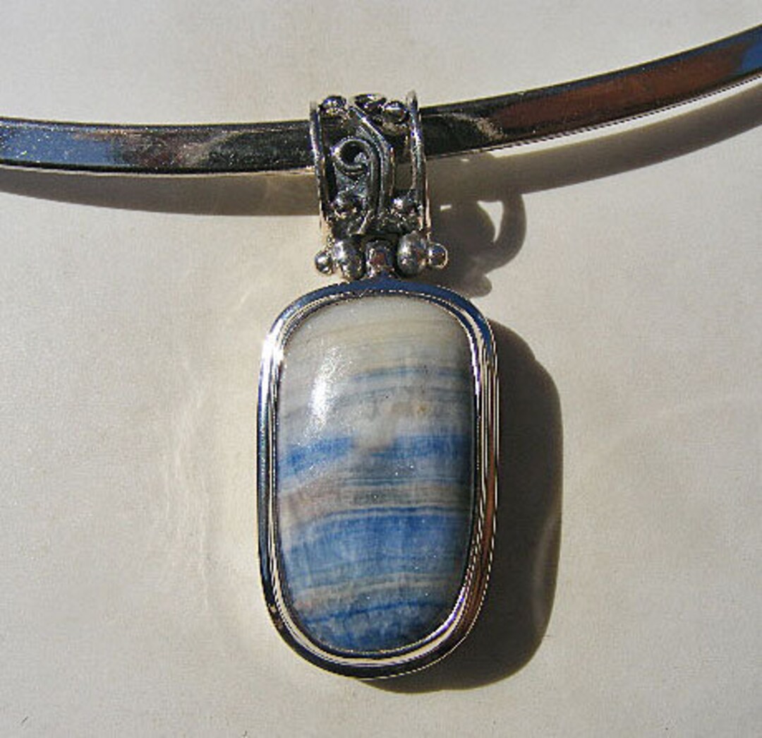 SCHEELITE PENDANT, Rare and Unusual Mineral From Turkey, Blue and Light ...